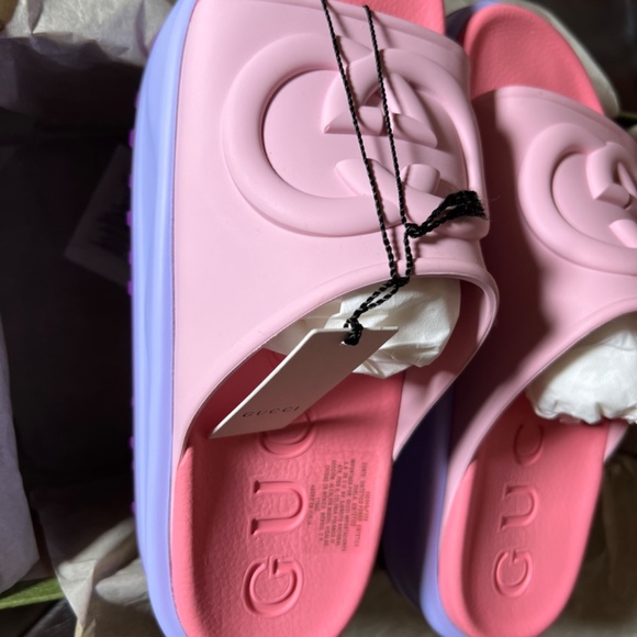 Gucci | Shoes | Gucci Sugar Pink Slides Size 4 Brand New | Poshmark